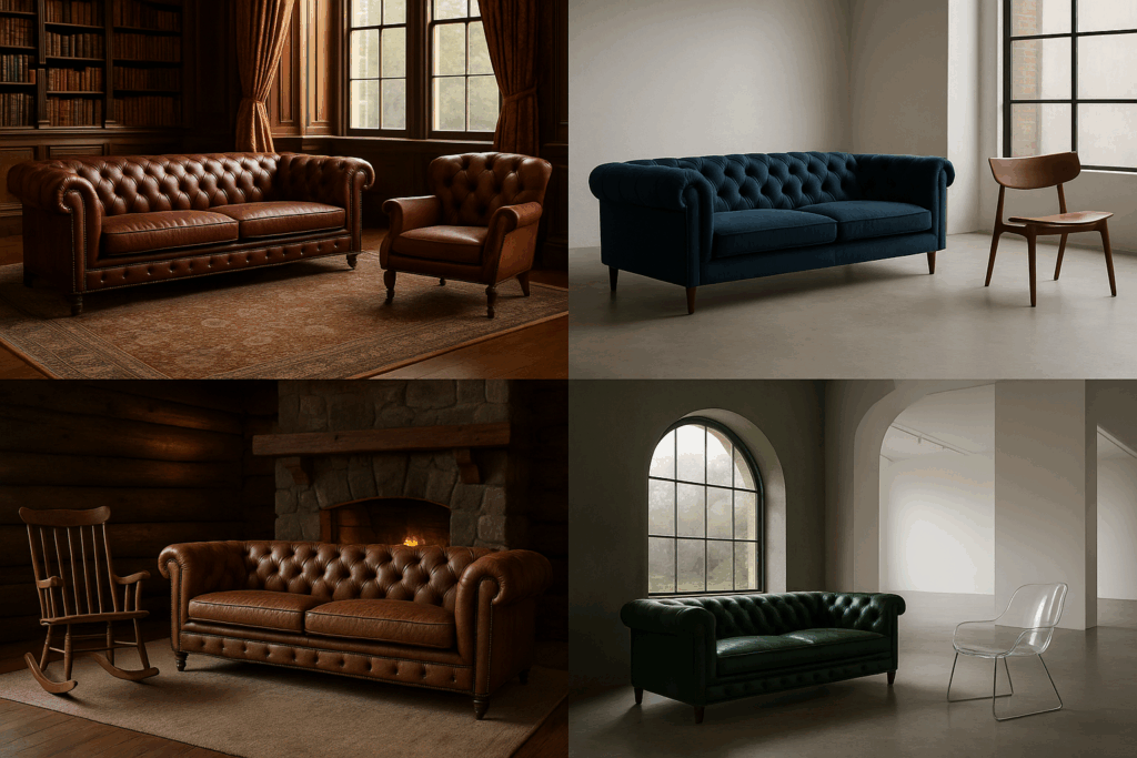 Chesterfield Pairing Guide: When to Match Sofa and Chair vs. Mixing ...