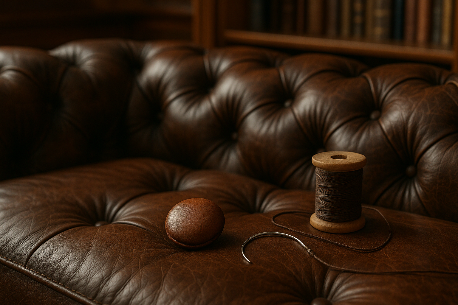 How to Professionally Reattach a Button to Your Chesterfield Sofa ...